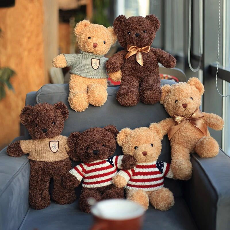 Baseball Little Brown Teddy Bear With Clothes